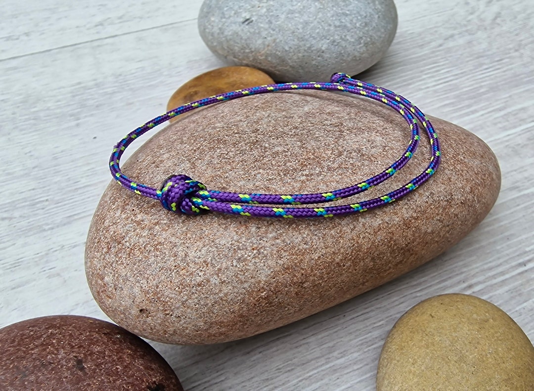 Adjustable Rope Bracelet, Climbers Gift. Adjustable Multi-coloured Rope ...