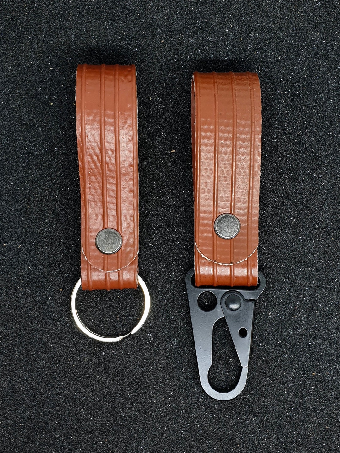Recycled Firehose Key Ring - Firefighter Gift - Firehose Keyring ...