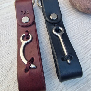 Personalised Leather Keyring With Genuine Parachute Closing Pin - Gifts ...