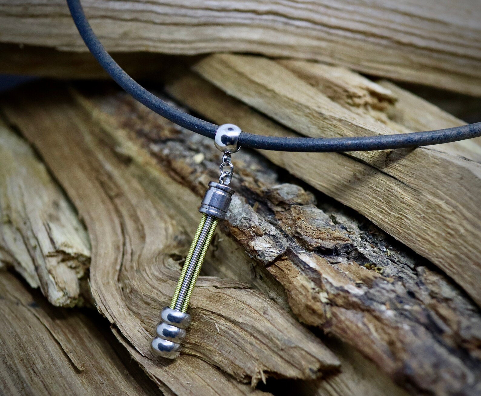 Guitar String Pendant Leather Necklace Gifts for Musicians - Etsy UK