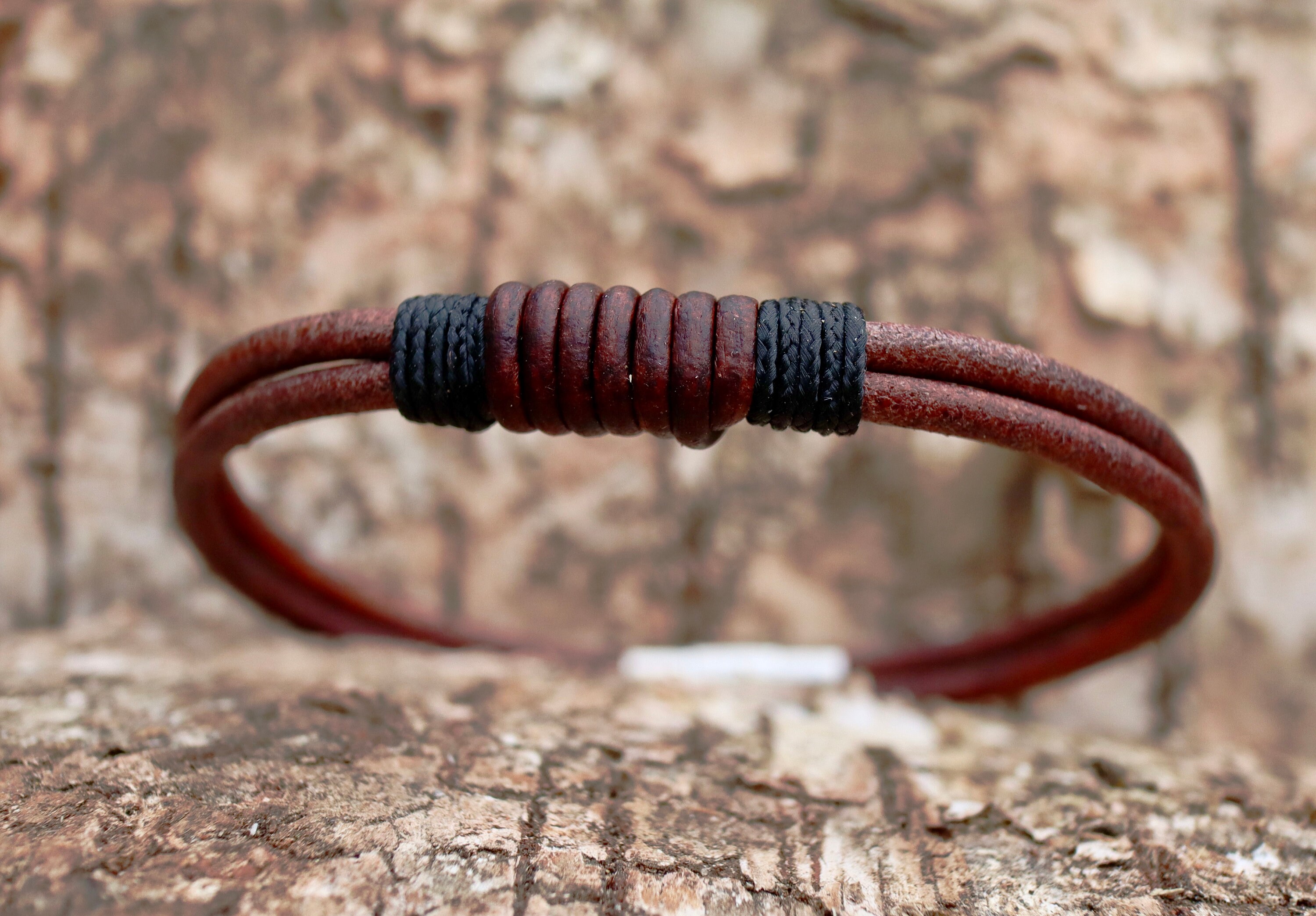 Rustic Brown Leather Bracelet Rustic Leather Bracelet - Etsy UK