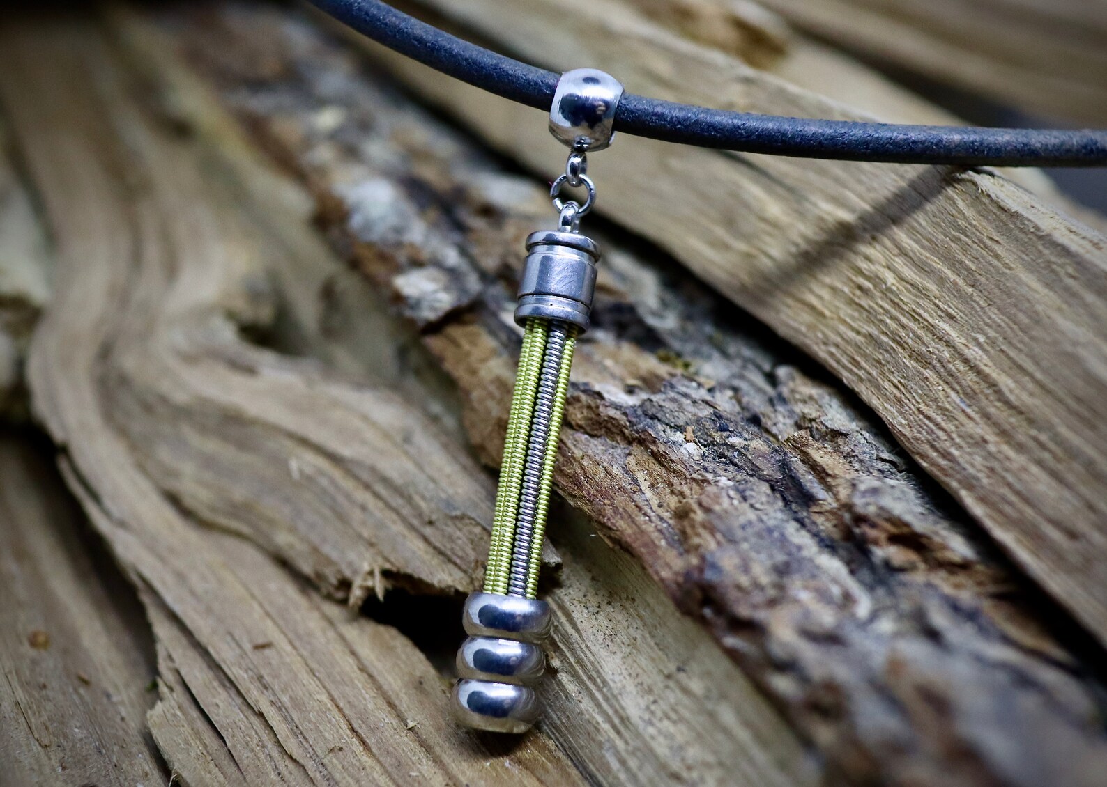 Guitar String Pendant Leather Necklace Gifts for Musicians - Etsy UK