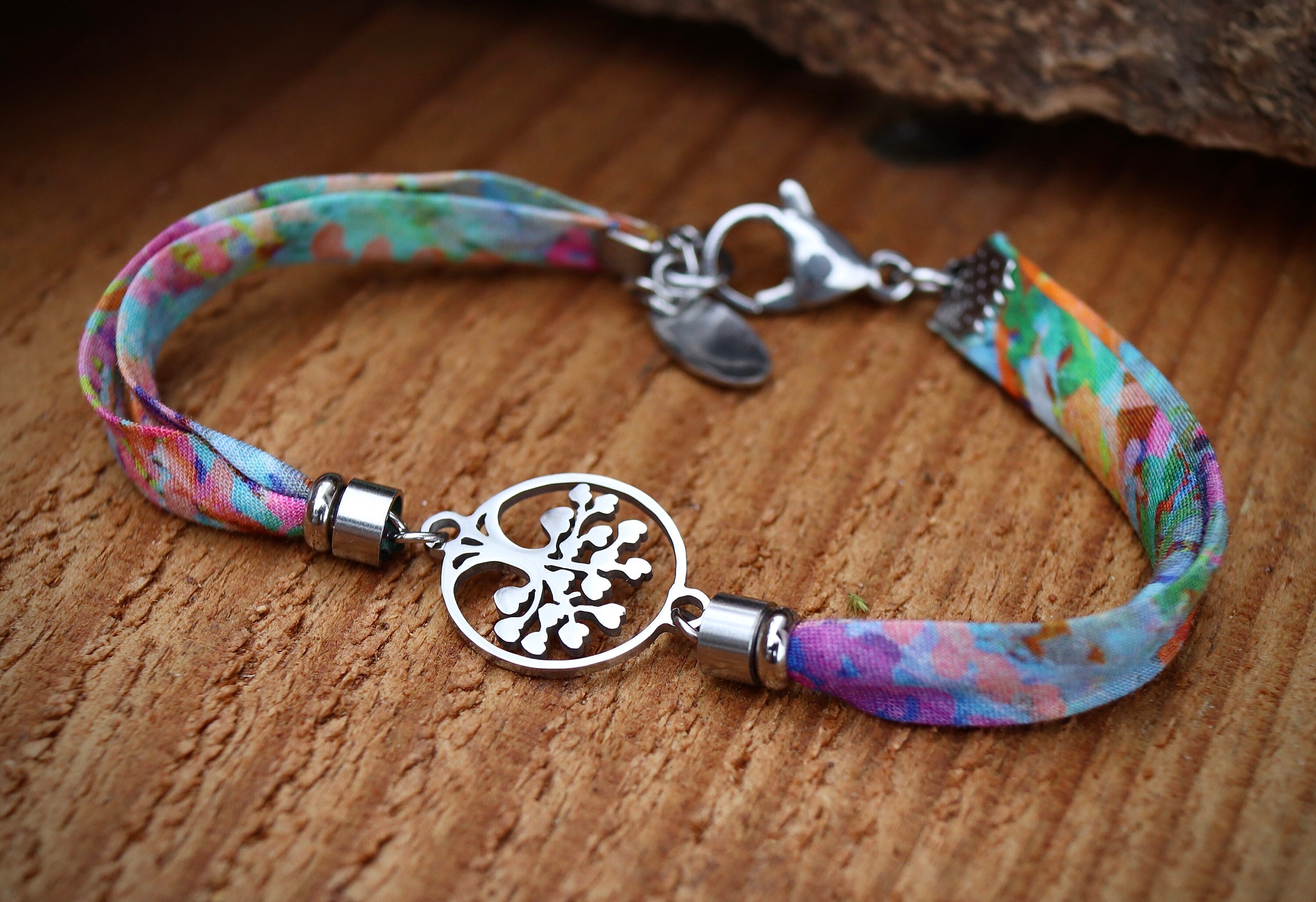 Liberty Tree of Life Charm Bracelet - Liberty of London Ribbon Bracelet ...