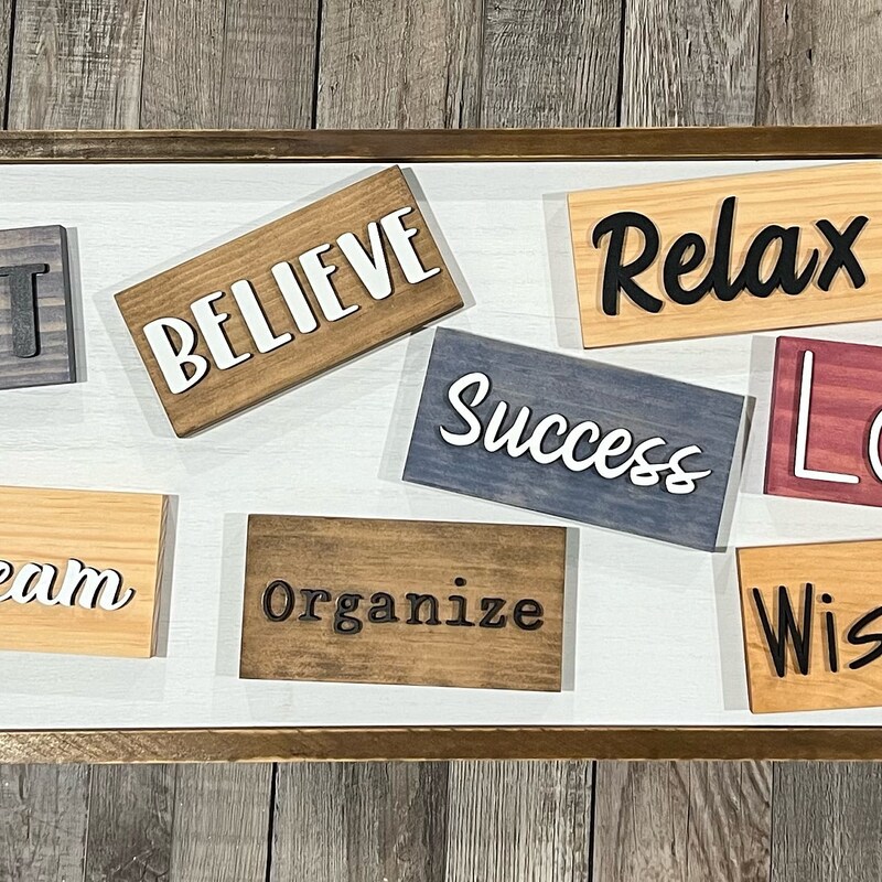 Wood Word Blocks - Etsy