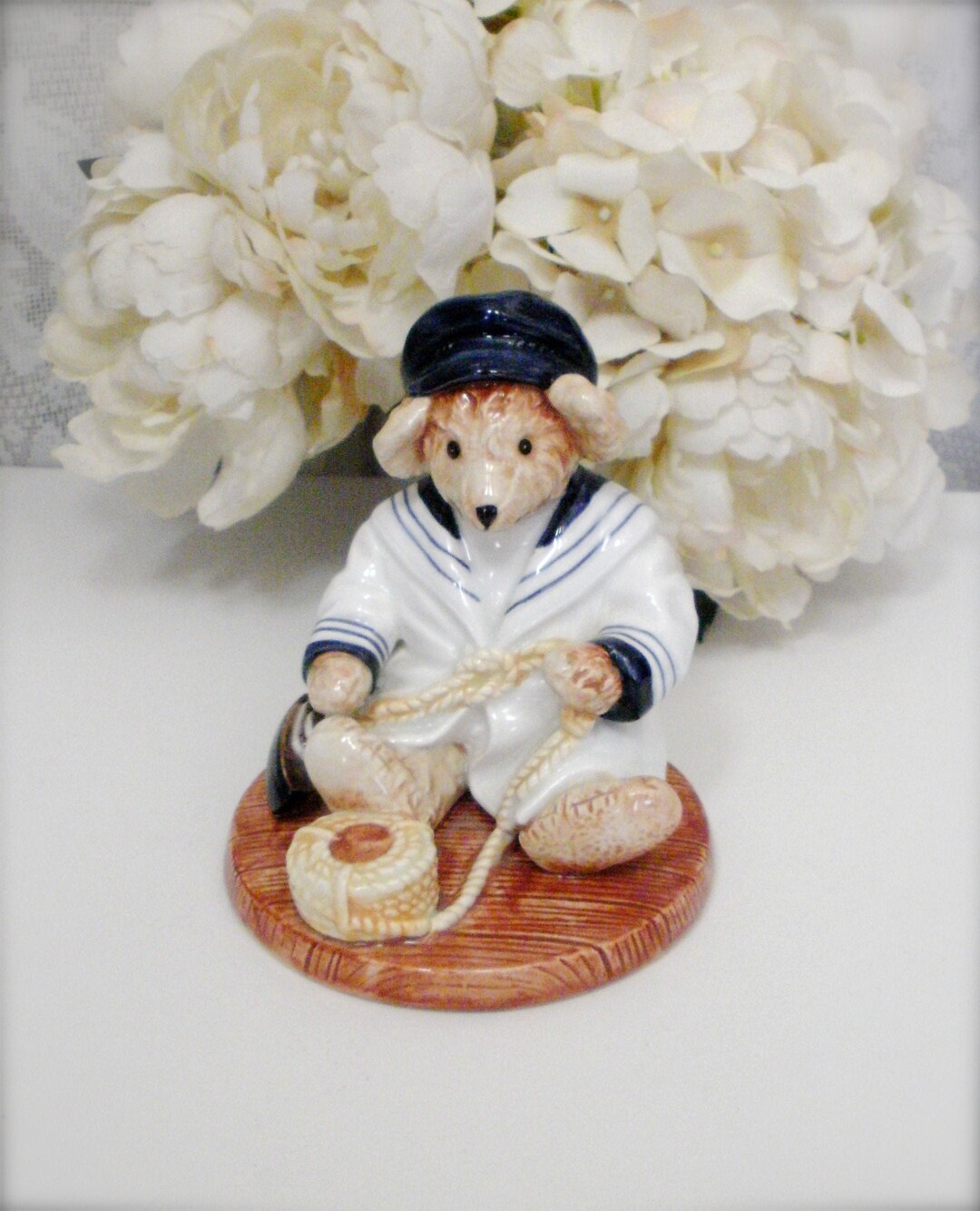 Vintage Bialosky and Friends Bear Figurine, Roo Bear Figurine in White ...