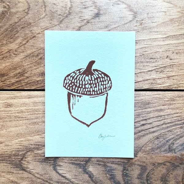 Acorn Print - Etsy