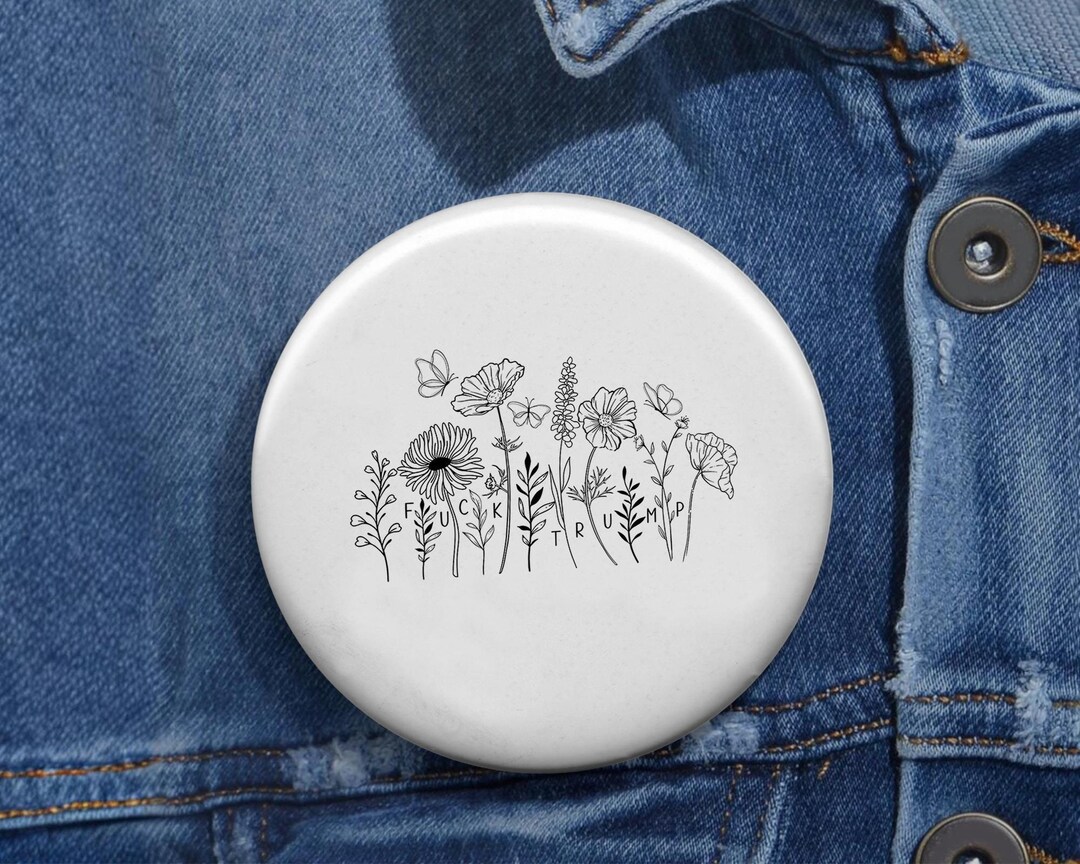 Subtle Anti Trump Button Pin, F*ck FDT Progressive Political Pin ...