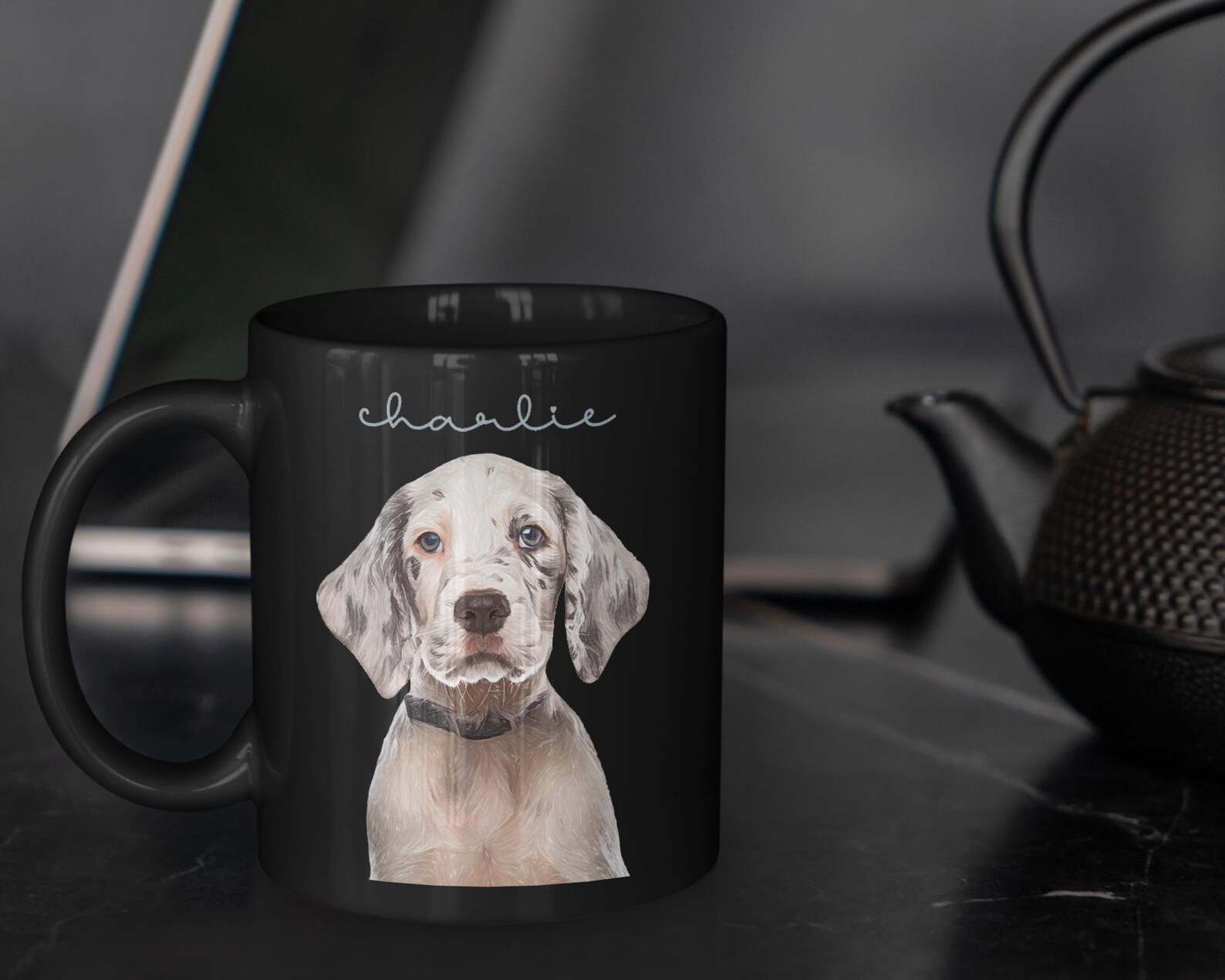 Custom Dog Photo Portrait Mug, Dogs Painting Gift, Pet Loss Gift, Dog ...