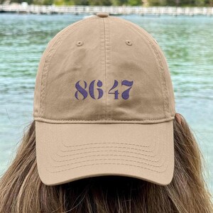 8647 Embroidered Hat, Subtle Anti Trump Cap, Hidden Dump Trump Hat ...