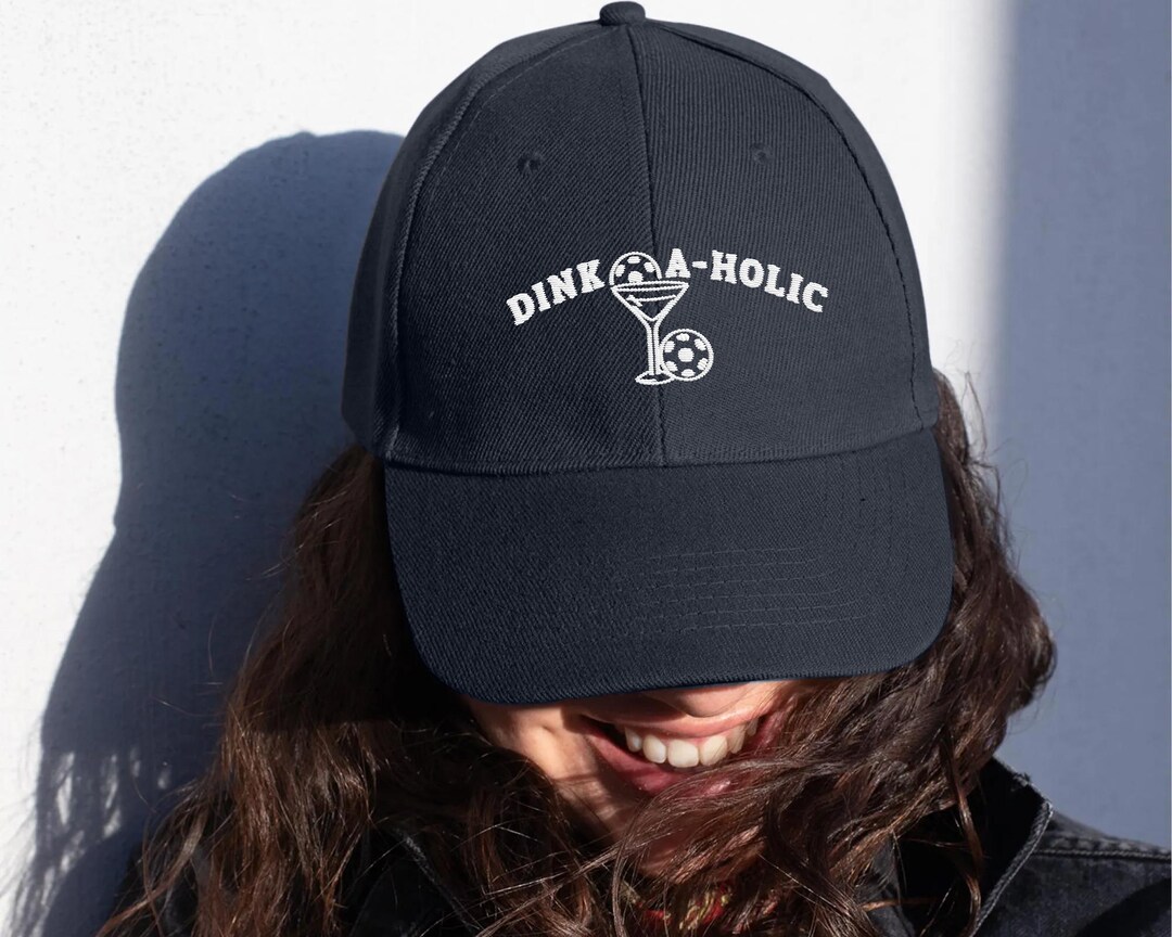 Dink A-holic Pickleball Hat, Funny Pickleball Cap, Embroidered Sporty ...