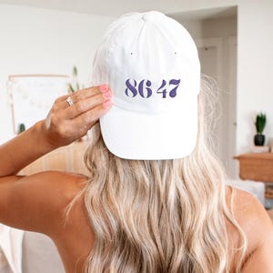 8647 Embroidered Hat, Subtle Anti Trump Cap, Hidden Dump Trump Hat ...