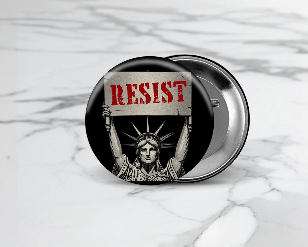 Resist Fascism Button Pin, Feminist Protest Pin, Social Justice ...