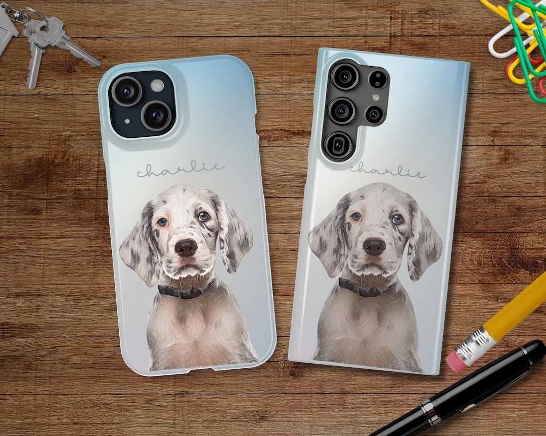 Custom Dog Photo Portrait Phone Case, Dogs Royal Painting Gift, Pet ...