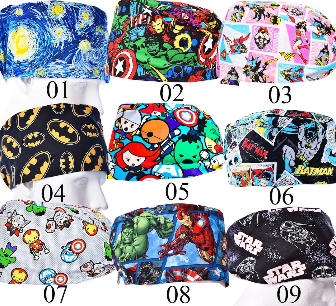 Graduation Season Gift Cap, Marvel Avengers Unisex Scrub Cap, Avengers ...
