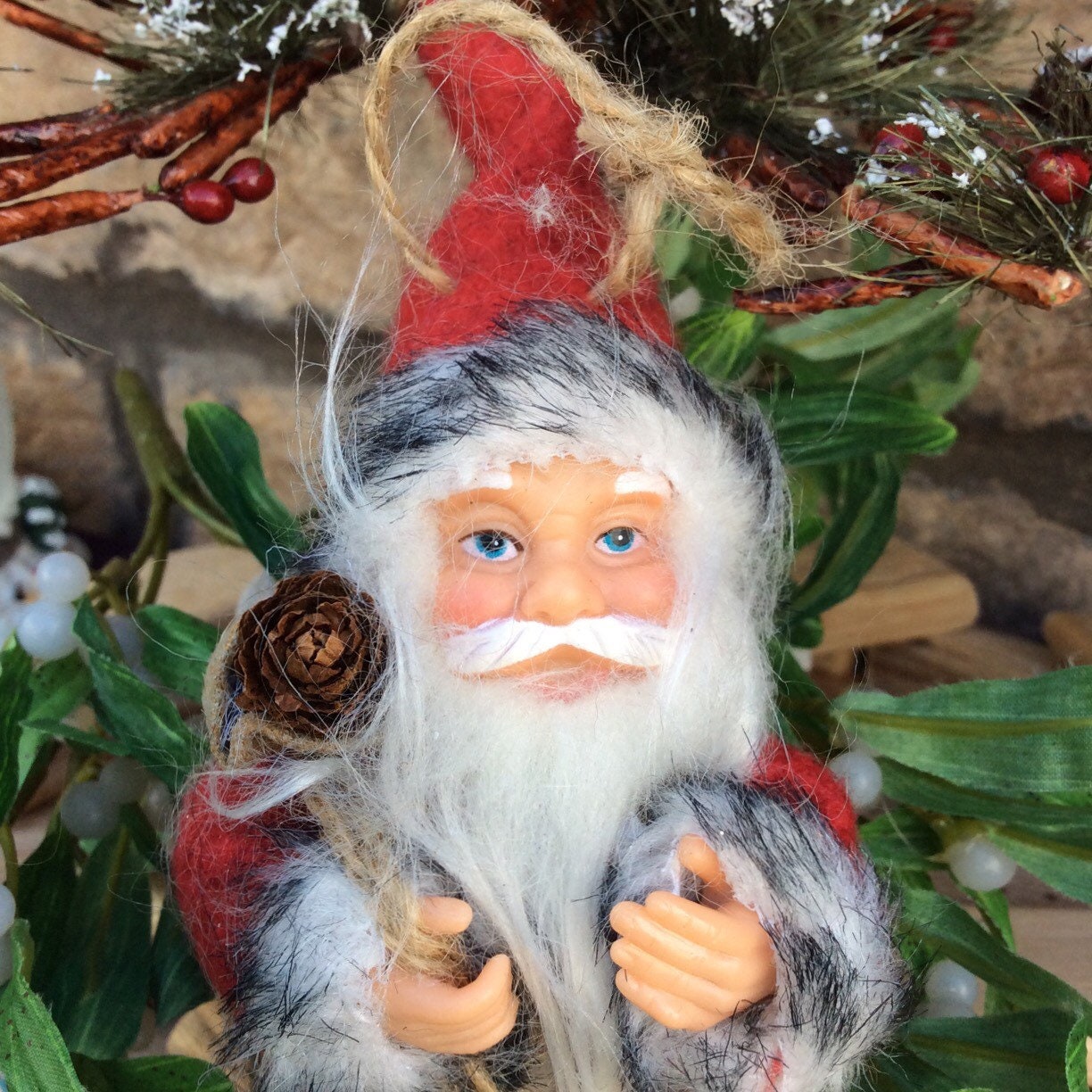 Vintage Santa Claus Christmas Tree Decoration Festive Santa. - Etsy