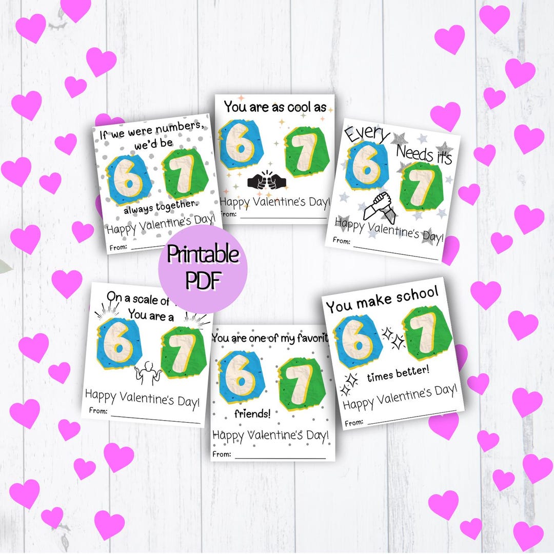 6 7 Printable Vday Cards, Classroom Valentines Day Party, School Class ...