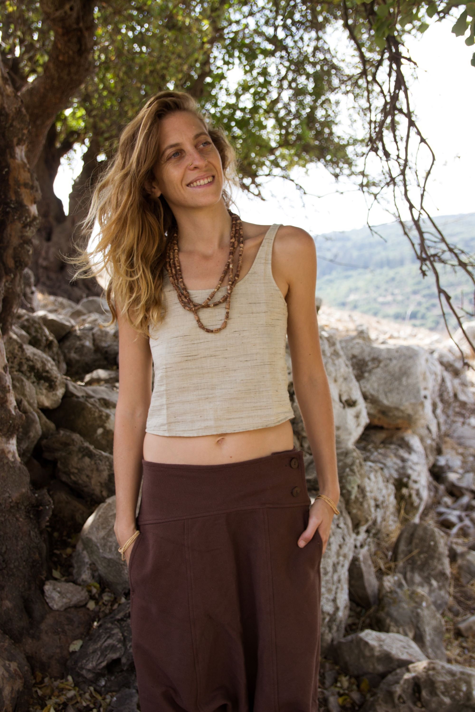 Organic Cotton Tribal Crop Top Cream Khadi Tribal Top - Etsy