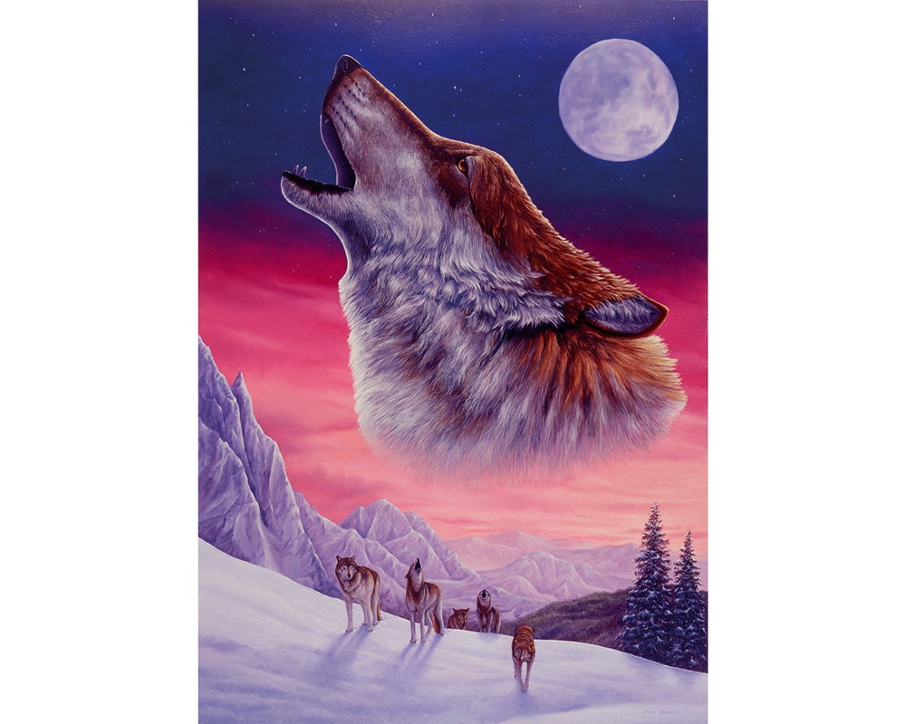Paintings Of Wolves Howling