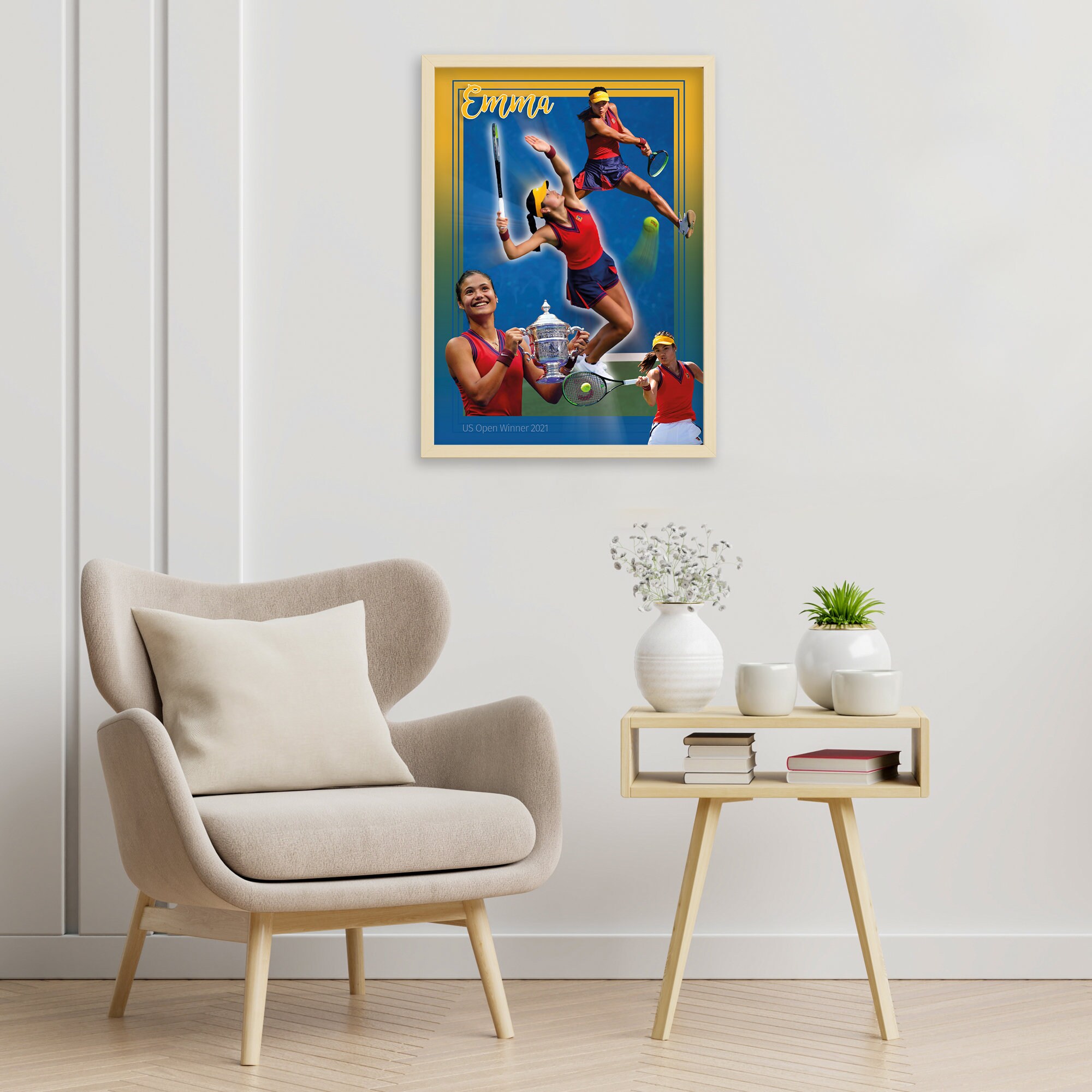 Emma Raducanu Poster. A Wall Art Print of the British Female Teenage ...