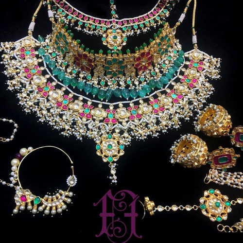 Sabyasachi Inspired Kundan Jewelry Maharani Necklace Indian - Etsy