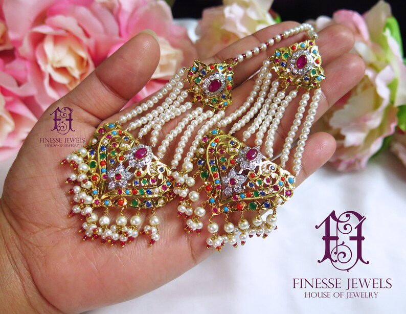 Indian Necklace Set 925 Silver Polki Jewelry Hyderabadi Rani - Etsy