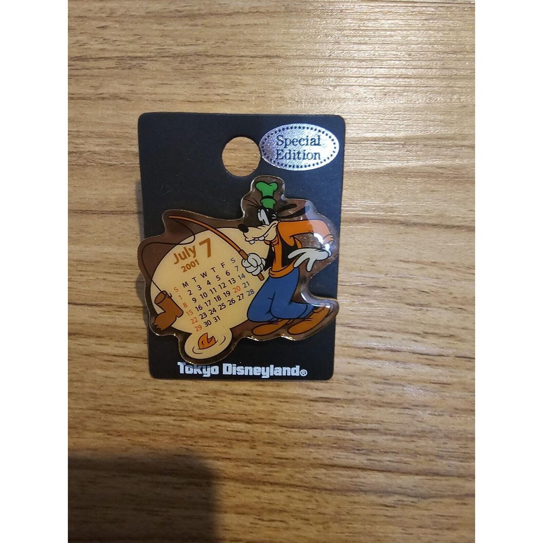 Tokyo Disney Goofy Pin July 7 Calendar 2001 - Etsy