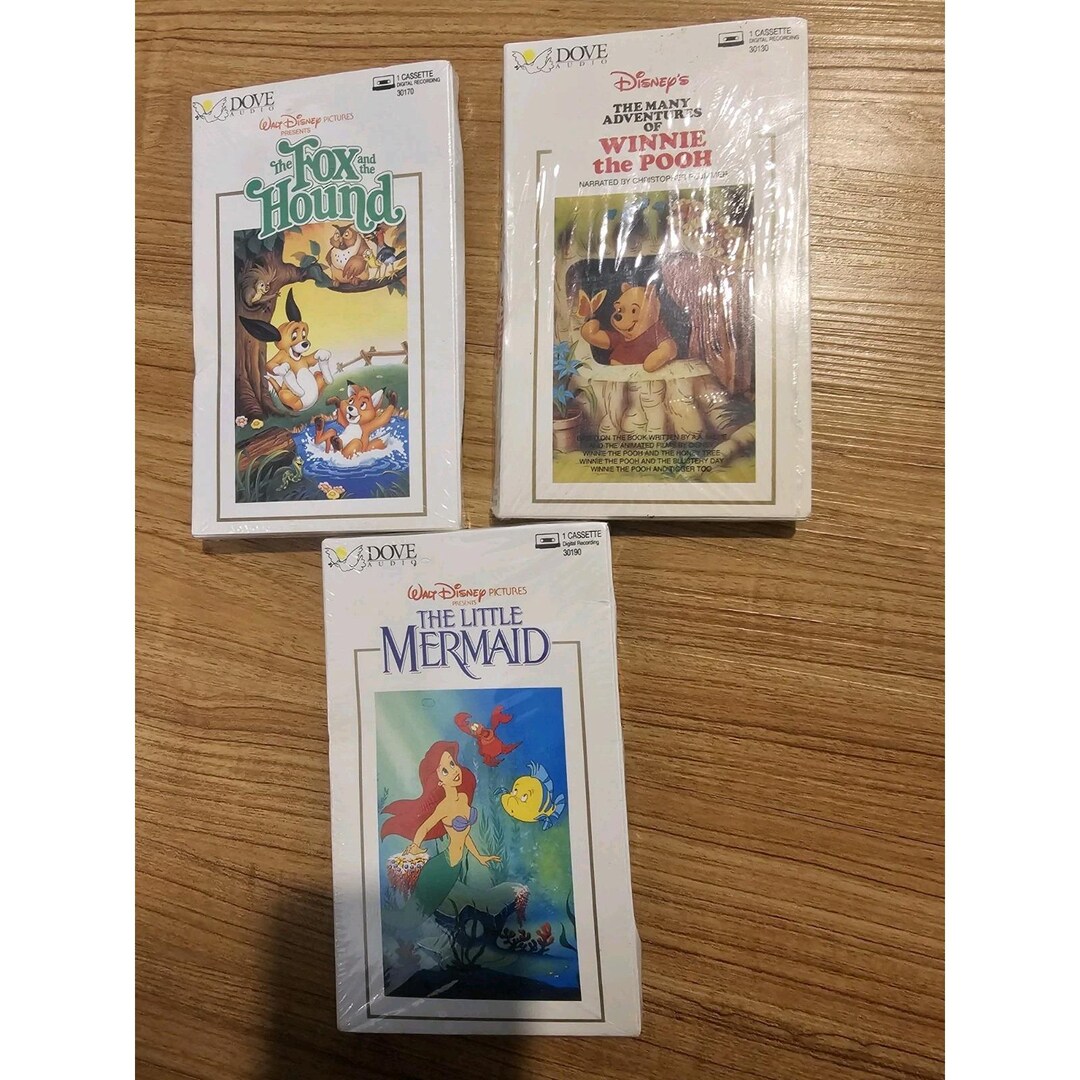 Vintage Disney Dove Audio Little Mermaid Fox and the Hound Pooh ...