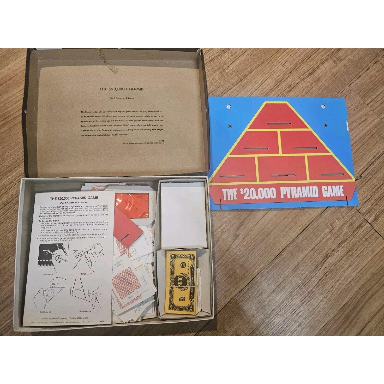 Vintage the 20,000 Pyramid TV Game Milton Bradley 100% Complete - Etsy