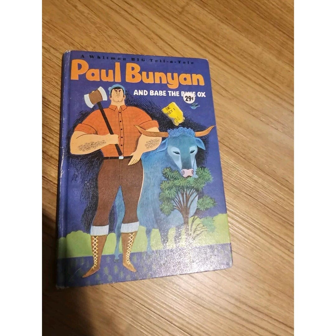 Vintage Paul Bunyan and Babe the Blue Ox Book Whitman 1967 Hardcover - Etsy