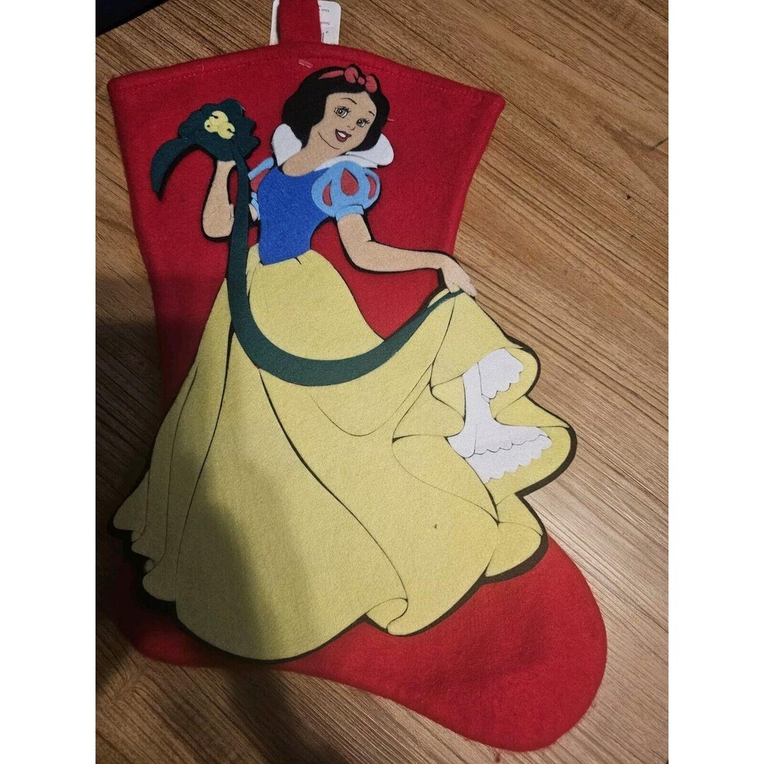 Vintage Disney Santas Best Snow White Princess Felt Stocking Christmas ...