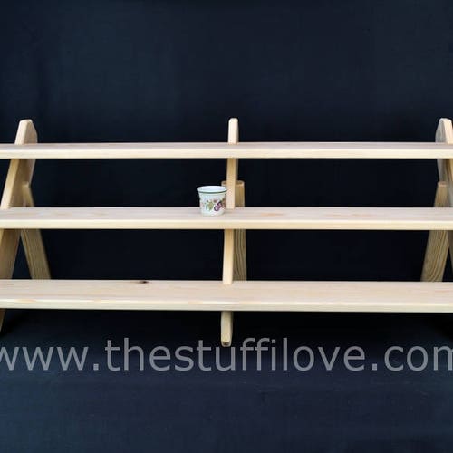 Concave Display Shelf With 3 Tier Stand for Memorabilia | Etsy UK