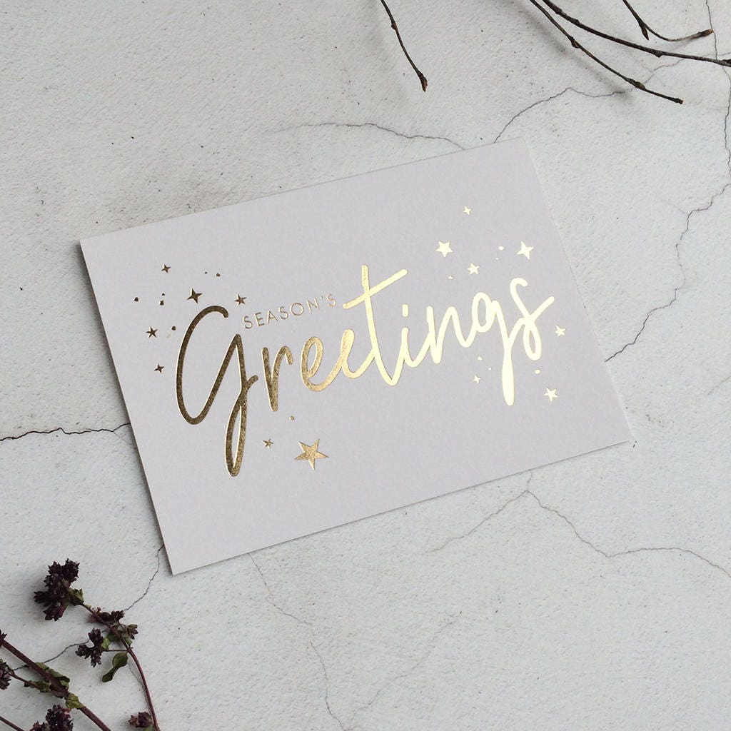 Luxury Gold Foil Christmas Cards - Etsy