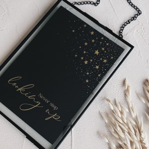 Positive Black & Gold Foil Star Quote Print. Celestial Print ...