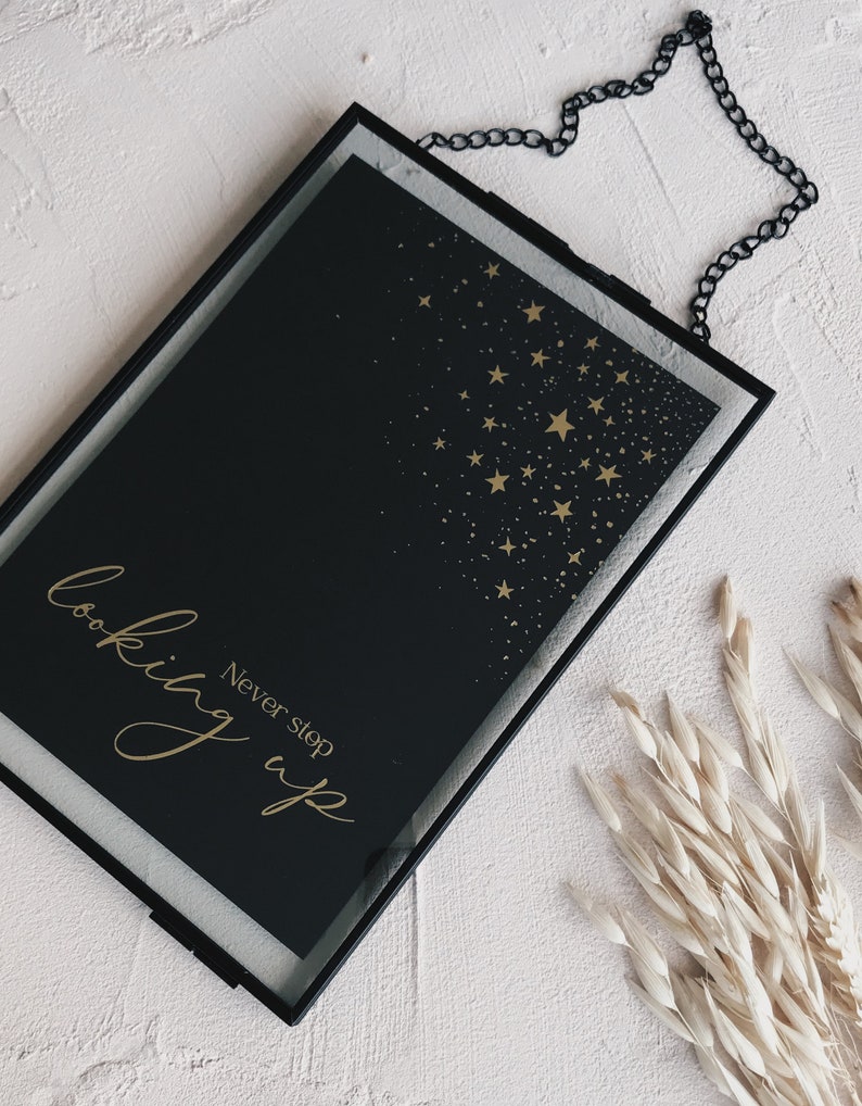 Positive Black & Gold Foil Star Quote Print. Celestial Print ...