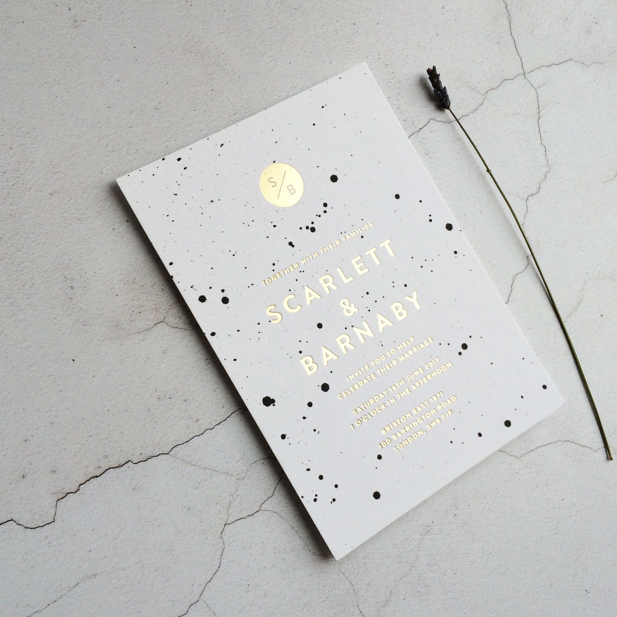 Paint Splatter Invitations
