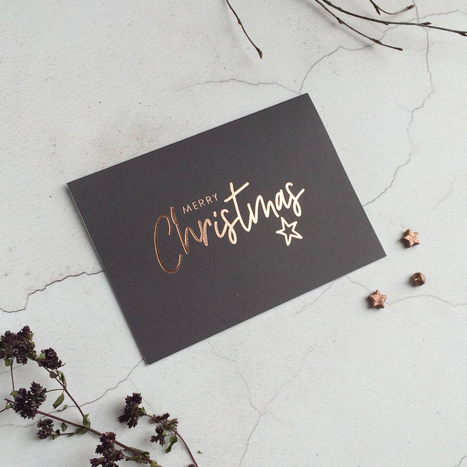 Luxury Gold Foil Christmas Cards - Etsy