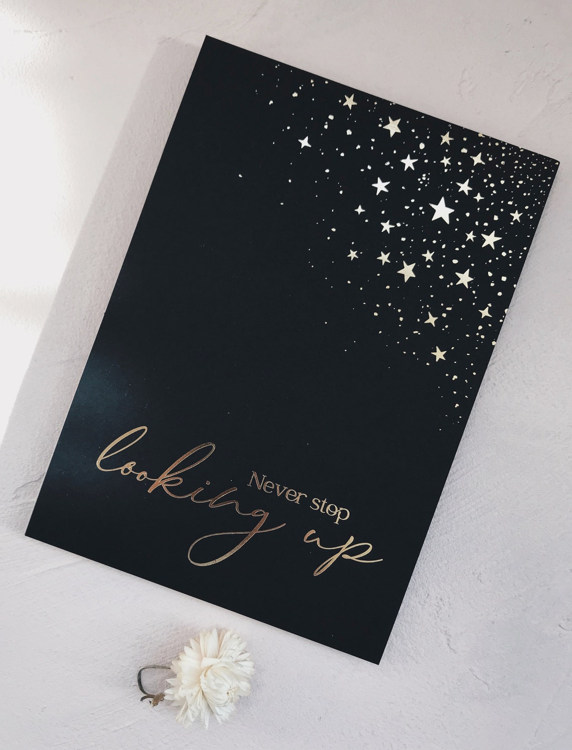Positive Black & Gold Foil Star Quote Print. Celestial Print ...