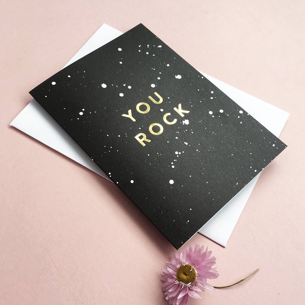 You Rock Gold Foil Card - Anniversary Card - Father's Day Card ...