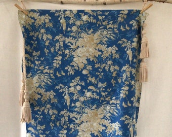 Blue Toile Fabric - Etsy