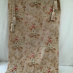 Antique French Floral Cotton Textured Fabric Shabby Chic Country ...