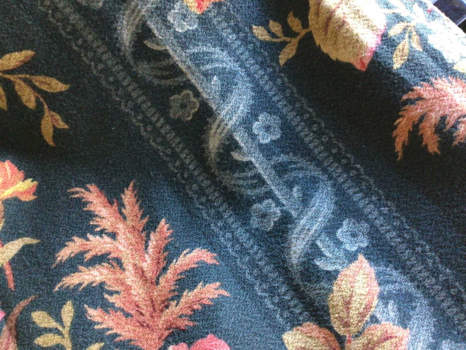 Stunning Antique French Floral Stripe Fabric Cotton Yardage - Etsy