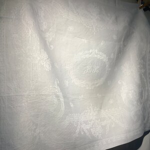 Set of Six Lovely Large Antique French Damask Linen Napkins Mono HK - Etsy