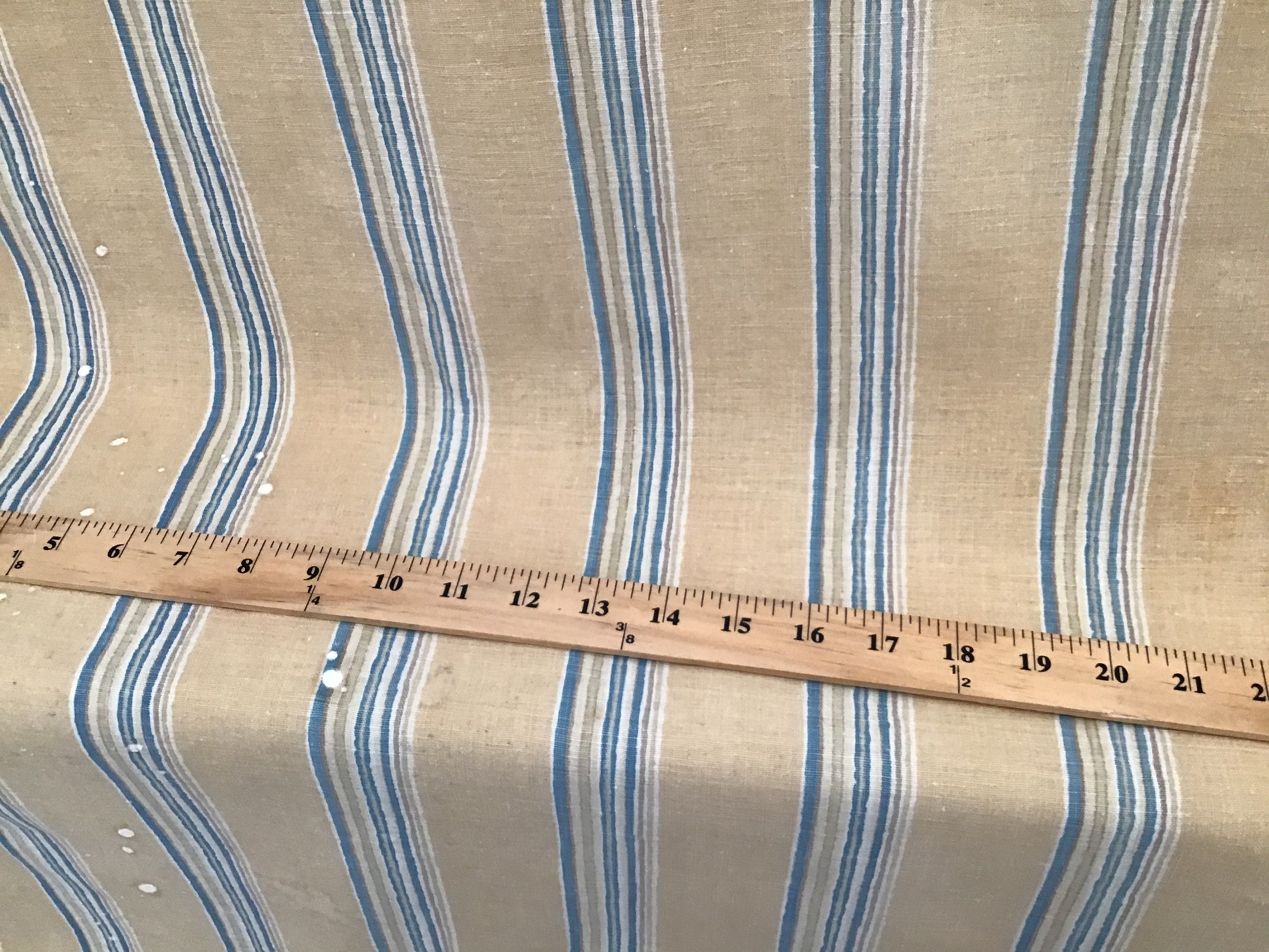 Antique Early 19th C. French Blue Stripe Linen Cotton Ticking - Etsy