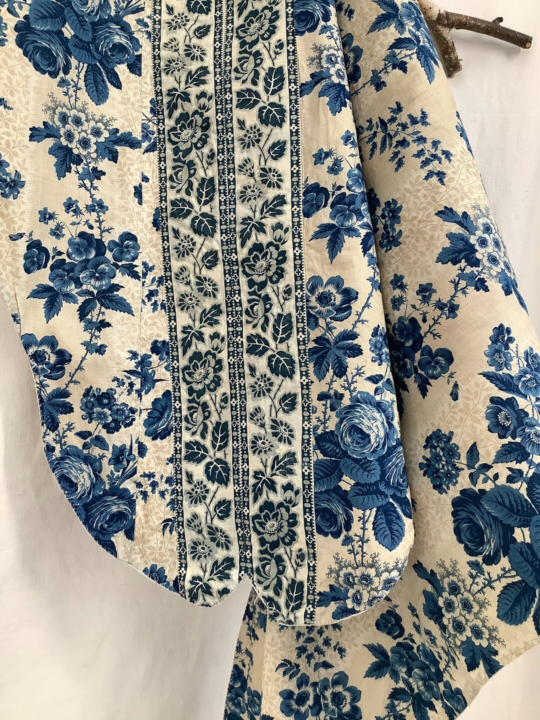 Antique French Valance Stunning Block Printed Blue 19th Century - Etsy