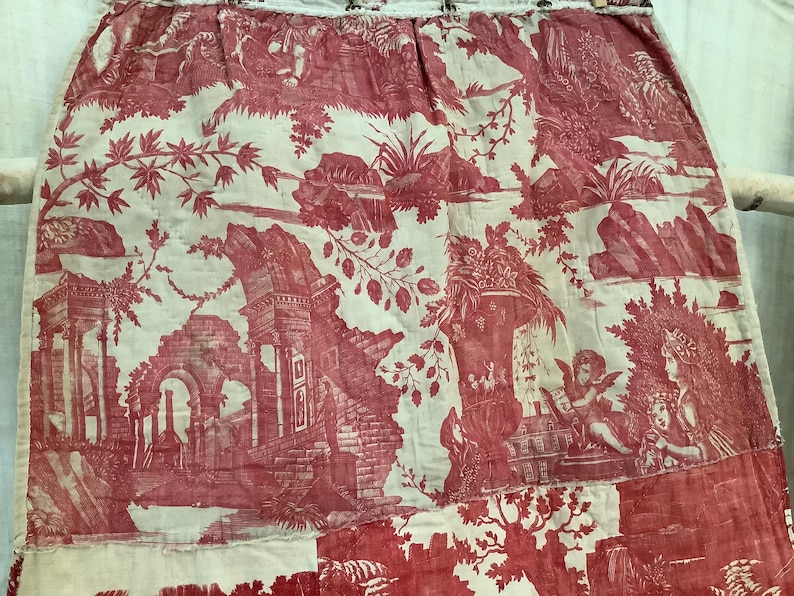 Pair of 18th Century French Toile De Nantes L'art D'aimer Two Curtains ...