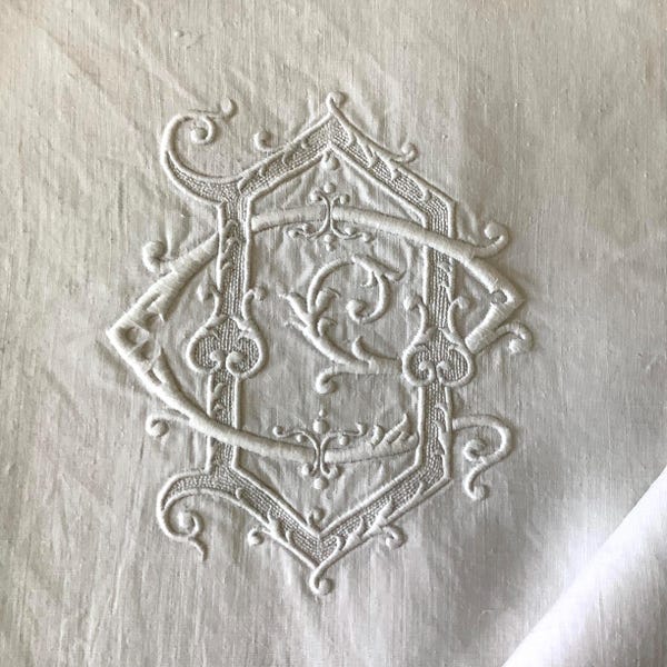 Antique Monogrammed Linens - Etsy