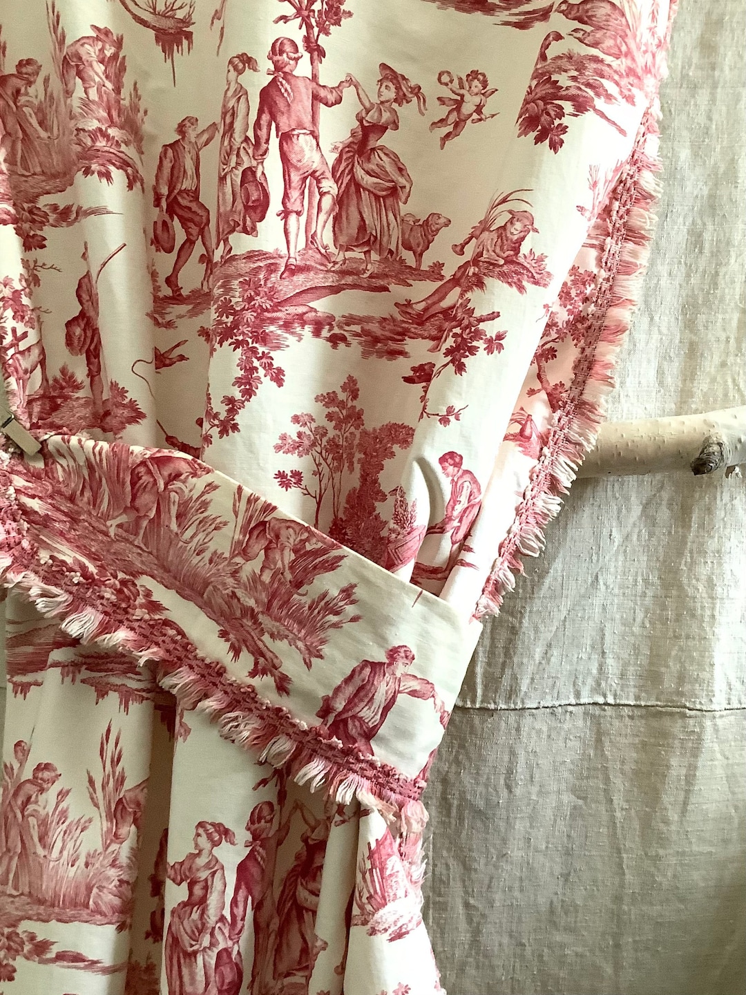 Antique French Toile De Jouy Fabric the Delights of the Four Seasons ...