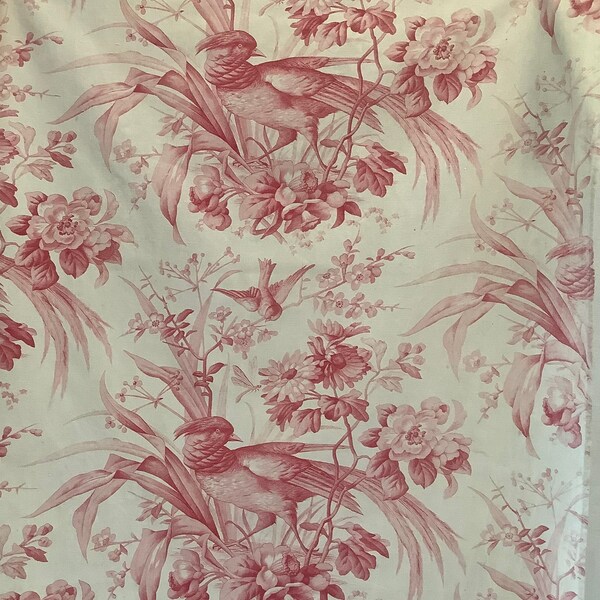 Bird Toile Fabric - Etsy