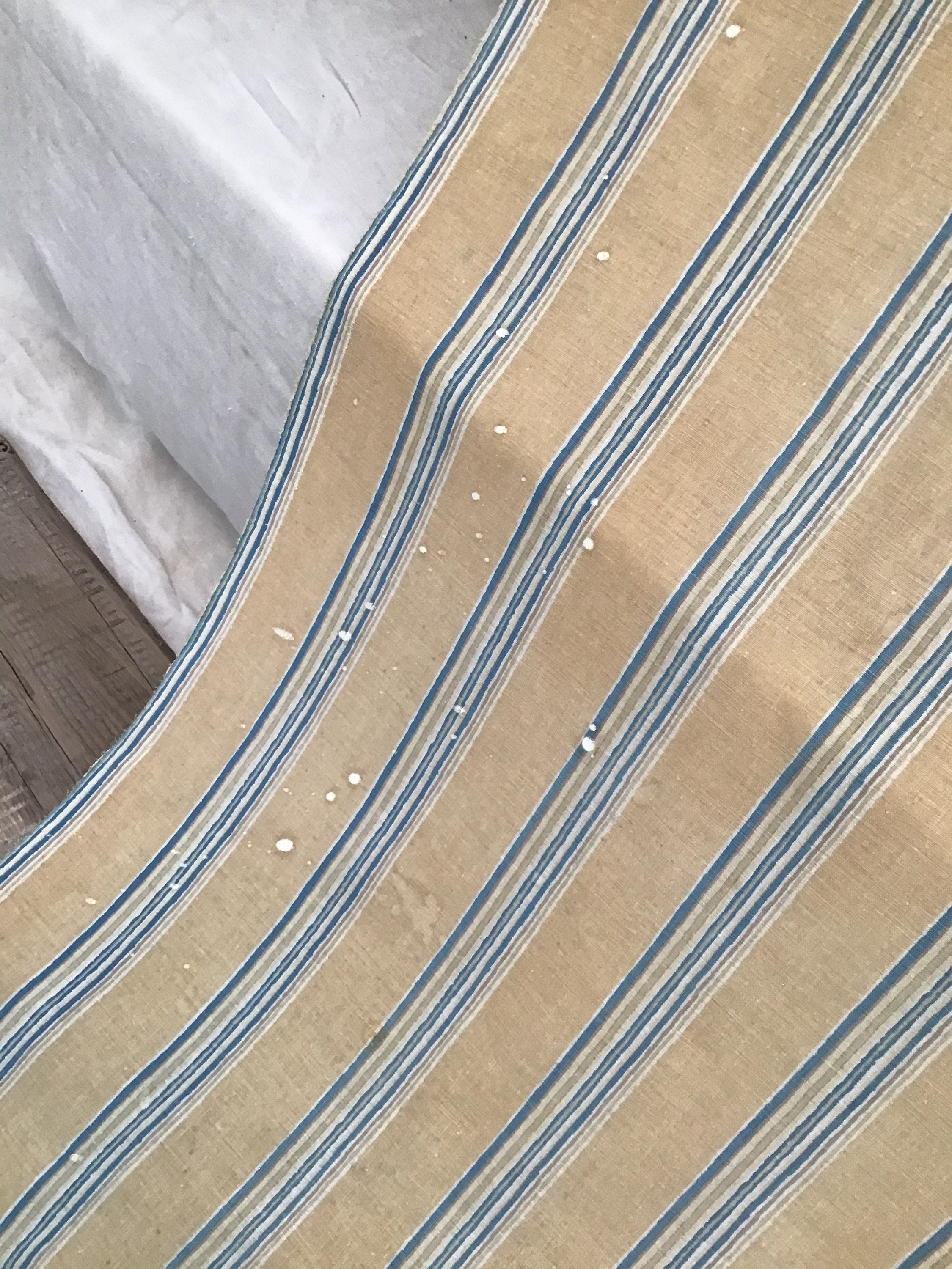 Antique Early 19th C. French Blue Stripe Linen Cotton Ticking RARE - Etsy