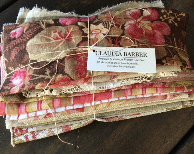 Antique / Vintage French Bagged Fabric Bundles for Projects - Etsy